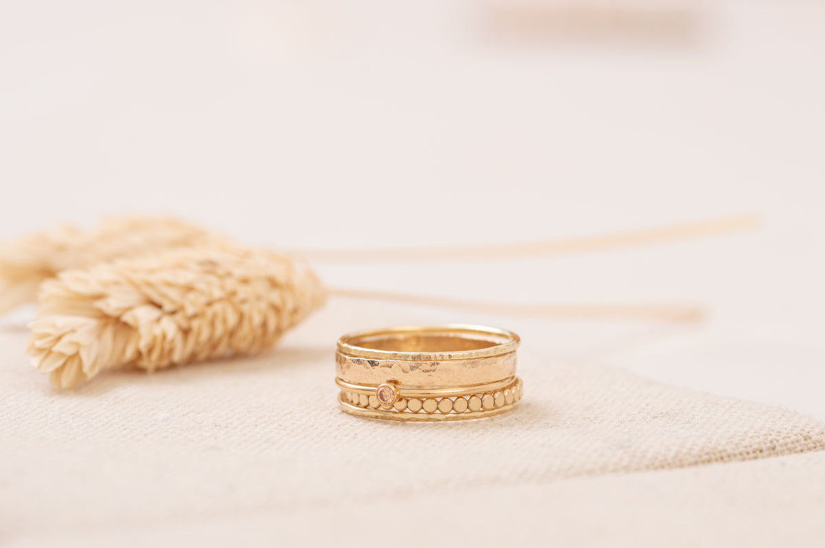 14k Gold Filled Tunisia Stacking Ring | Ring Set | Zoaje