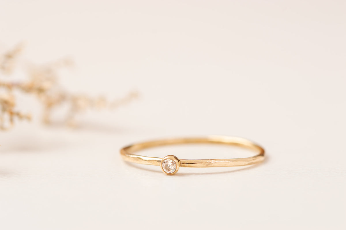Latvia Ring 14k Gold Filled | White Zircon Gemstone – Zoaje