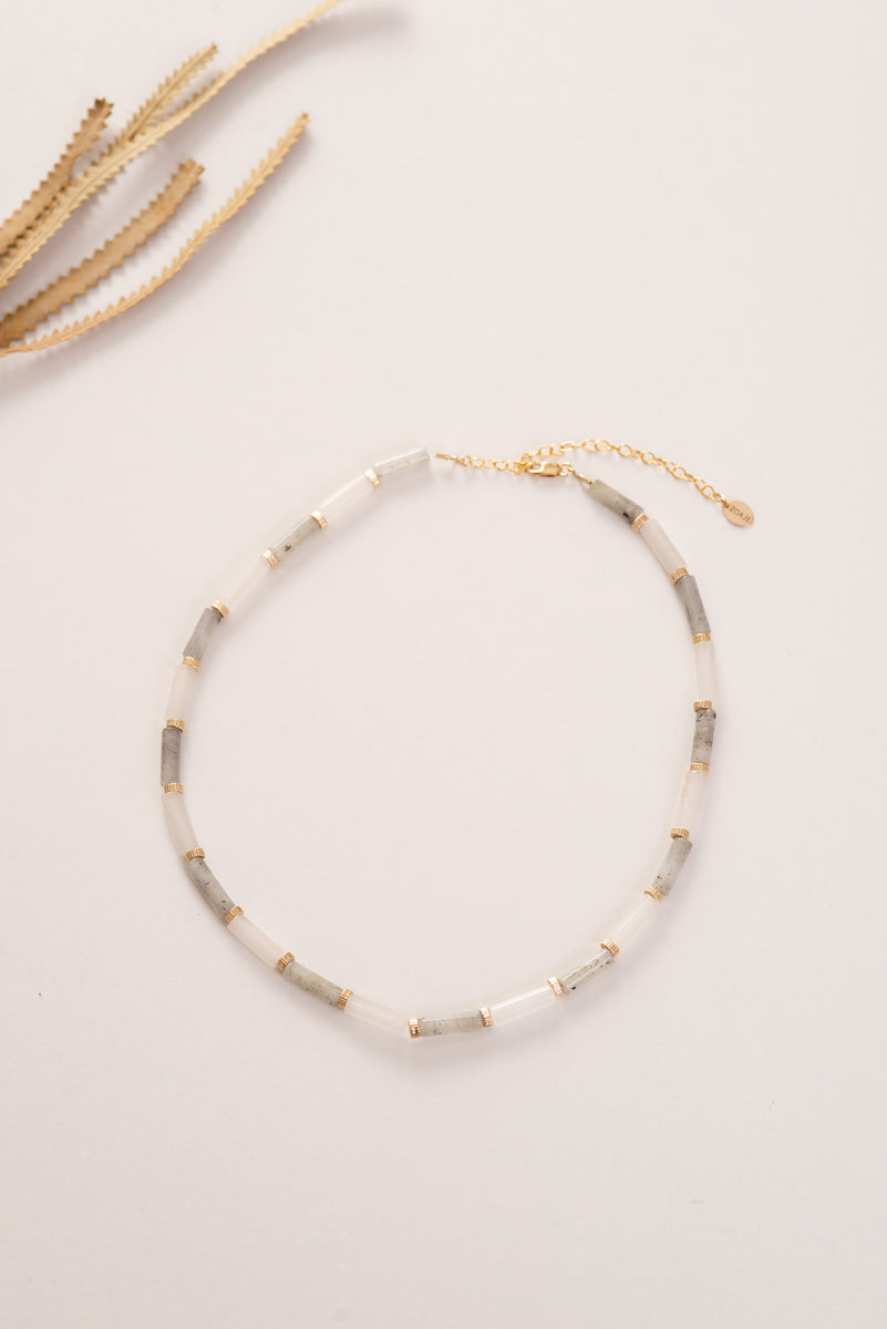 Labradorite and Jade Necklace | 14k Gold Filled – Zoaje