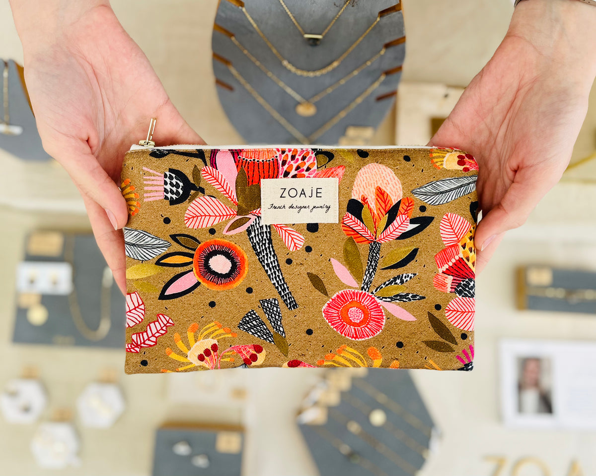 Australian Native Flowers Limited edition cotton Makeup pouch – Zoaje